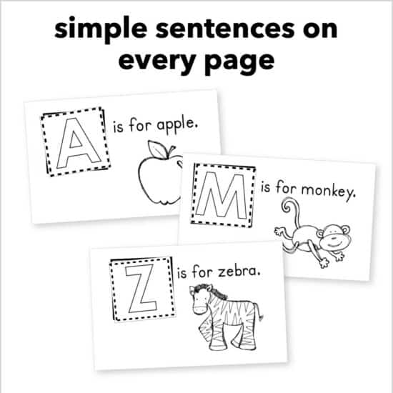 Alphabet Cut and Paste Book - Interactive Emergent Reader - Kinder Craze