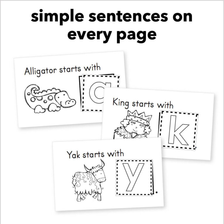 Cut and Paste Lowercase Alphabet Emergent Reader "My Little abc Book ...
