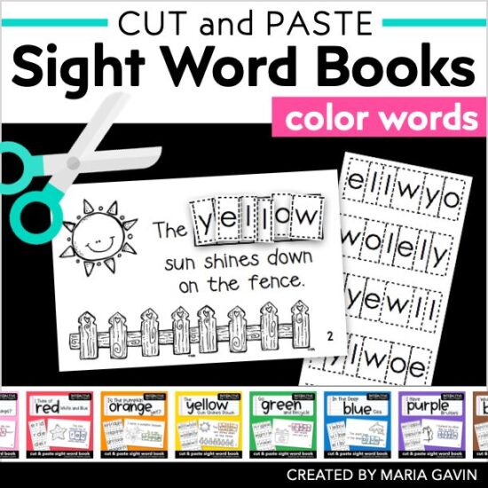 Color Word Sight Word Book Mini Bundle of Emergent Readers - Kinder Craze
