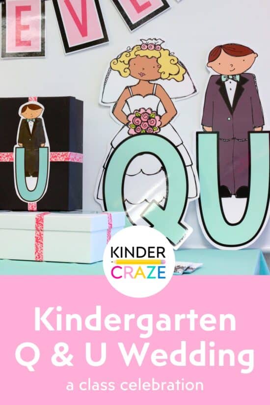 Celebrating a Q and U Wedding in Kindergarten