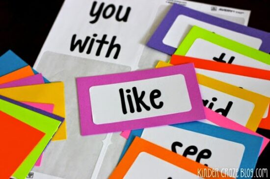 FREE Sight Word Flashcard Labels