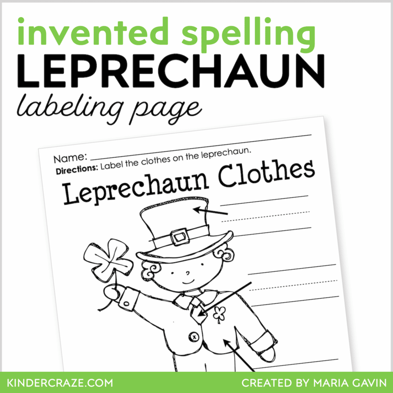 leprechaun labeling square cover wtih border