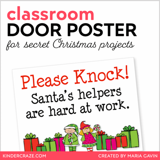 please knock classroom door sign square cover with border