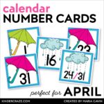 Printable Calendar Numbers for Entire Year BUNDLE - Kinder Craze