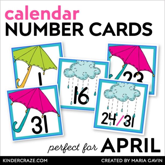 Printable Calendar Numbers for Entire Year BUNDLE - Kinder Craze