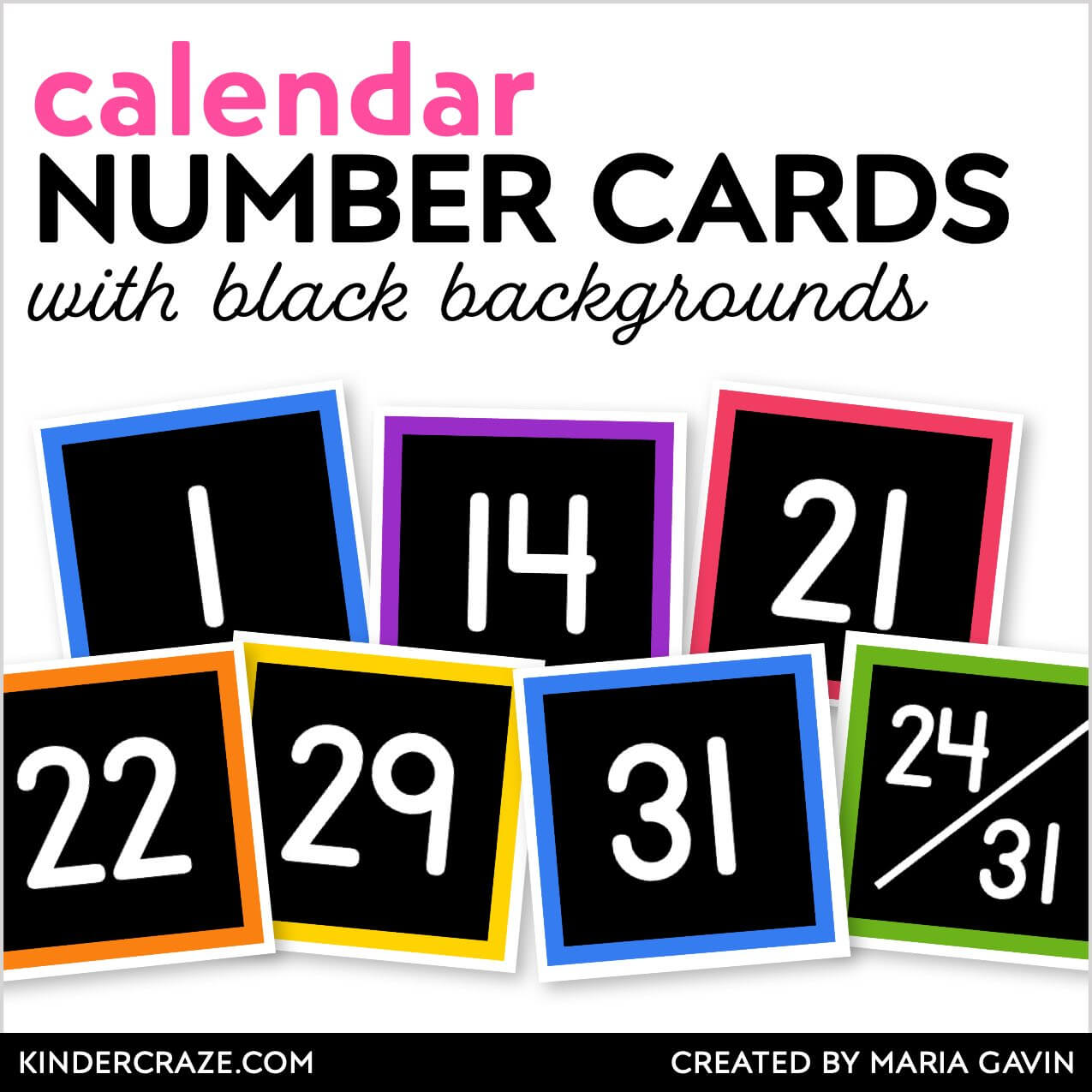 Calendar Numbers Archives Kinder Craze