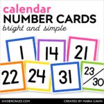 Bright and Simple Rainbow Calendar Numbers - Kinder Craze