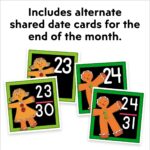 December Gingerbread Calendar Numbers with Black Backgrounds - Kinder Craze