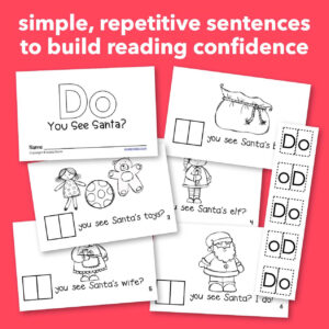 "Do You See Santa?" Christmas Interactive Sight Word Reader - Kinder Craze