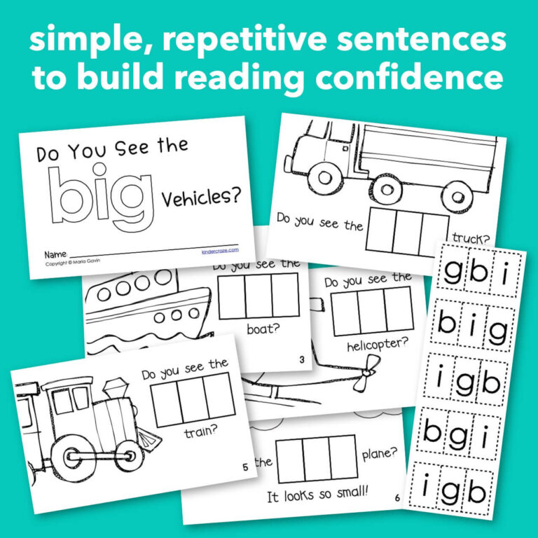Transportation Theme Emergent Reader: "Do You See the Big Vehicles ...