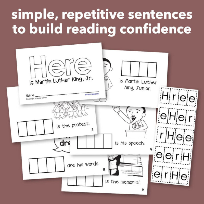 "HERE is Martin Luther King, Junior" Interactive Sight Word Reader for ...