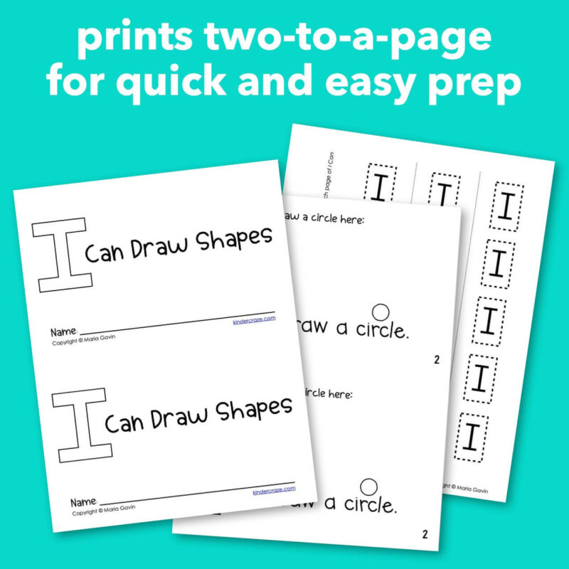 Shape Theme Emergent Reader for Sight Word CAN: "I Can Draw Shapes ...