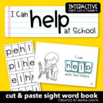 "I Can Help at School" Interactive Sight Word Reader - Kinder Craze