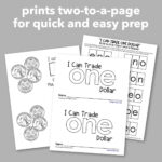 "I Can Trade ONE Dollar" Money Theme Interactive Sight Word Reader ...