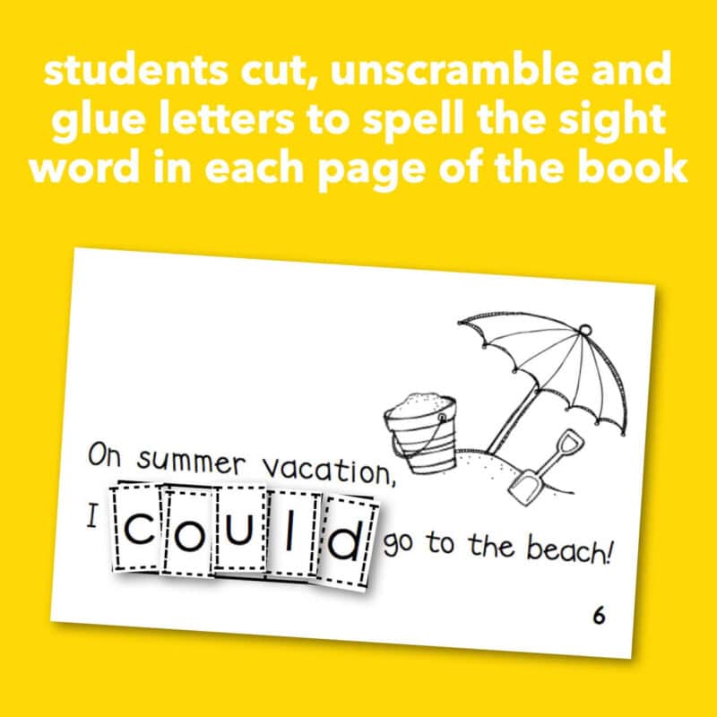 Emergent Reader for Sight Word COULD: "I Could Go on Summer Vacation ...