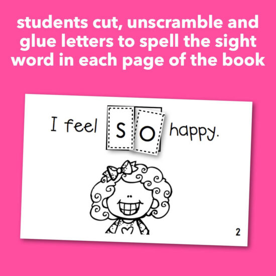 Emergent Reader for Sight Word SO: "I Feel SO Much Better!" Sight Word ...
