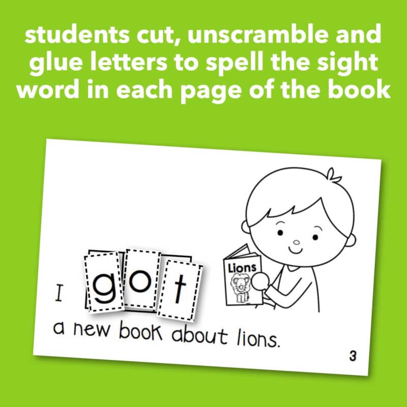 "I GOT a New Book" Interactive Sight Word Reader - Kinder Craze