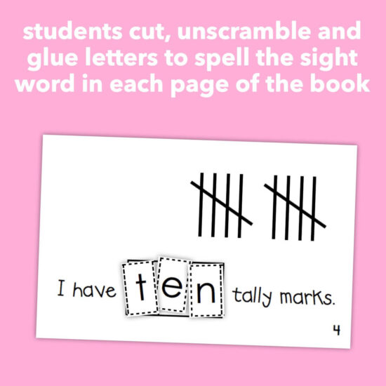 Number Word Emergent Reader for Sight Word TEN: "I Have Ten Things ...