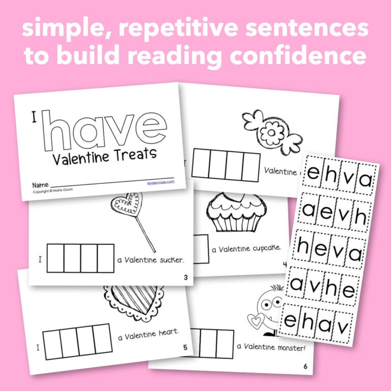 Valentine's Day Sight Word Book "I HAVE Valentine Treats" Emergent ...