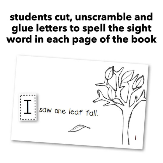 Fall Leaves Emergent Reader: "I Saw the Leaves Fall Down" Sight Word ...