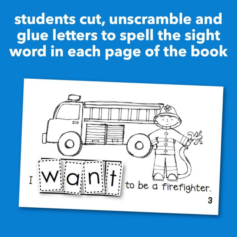 "I WANT to Grow Up" Interactive Sight Word Reader - Kinder Craze