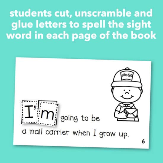 "I'M Going to Grow Up" Interactive Sight Word Reader - Kinder Craze