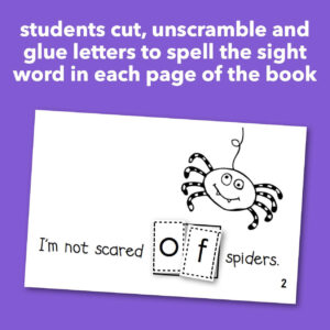 Halloween Emergent Reader for Sight Word OF: "I'm Not Scared OF ...