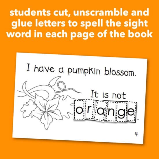 Halloween Pumpkin Life Cycle Emergent Reader "Is the Pumpkin ORANGE Yet ...
