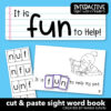 "It is FUN to Help!" Interactive Sight Word Reader - Kinder Craze