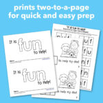 "It is FUN to Help!" Interactive Sight Word Reader - Kinder Craze