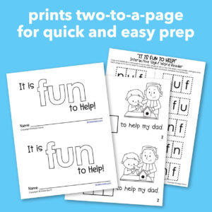 "It is FUN to Help!" Interactive Sight Word Reader - Kinder Craze
