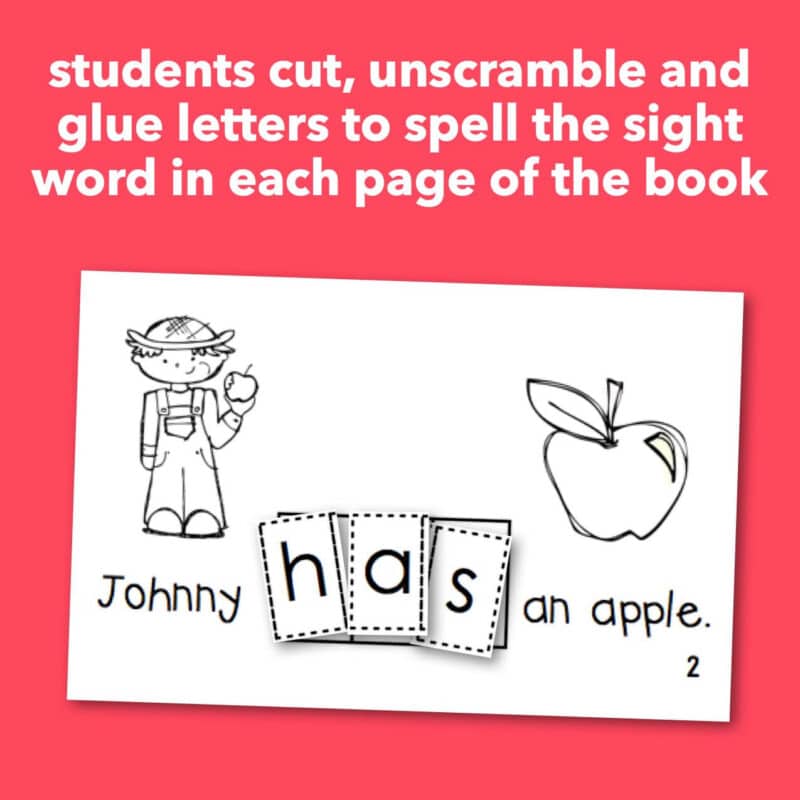 Sight Word Book "Johnny Appleseed Has" Emergent Reader - Kinder Craze