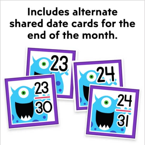 June Monsters Calendar Numbers - Kinder Craze