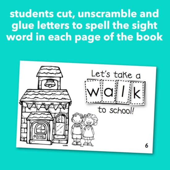 Emergent Reader for Sight Word WALK: "Let's Take a WALK" Sight Word ...