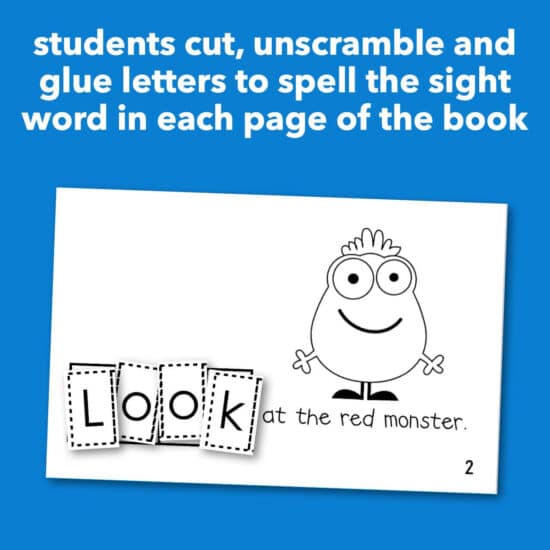 Halloween Emergent Reader for Sight Word LOOK: "Look at the Monsters ...