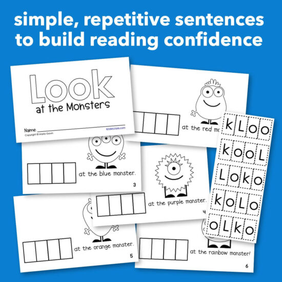 Halloween Emergent Reader for Sight Word LOOK: "Look at the Monsters ...