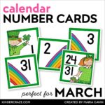 March Leprechaun Calendar Numbers - Kinder Craze