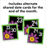 May Flower Calendar Numbers with Black Backgrounds - Kinder Craze
