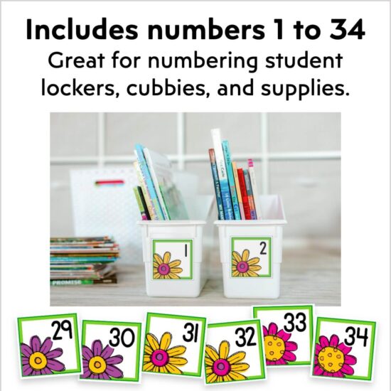 May Flowers Calendar Numbers - Kinder Craze