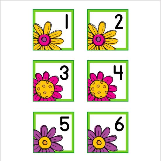 May Flowers Calendar Numbers - Kinder Craze