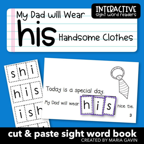 Father's Day Emergent Reader: "My Dad will Wear his Handsome Clothes ...