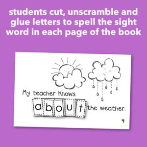 "My Teacher Knows ABOUT Everything" Interactive Sight Word Reader ...