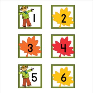 November Fall Leaves Calendar Numbers - Kinder Craze