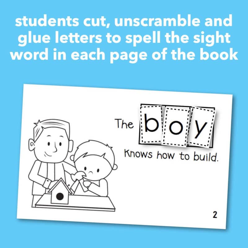 "The BOY Knows a Lot" Interactive Sight Word Reader - Kinder Craze