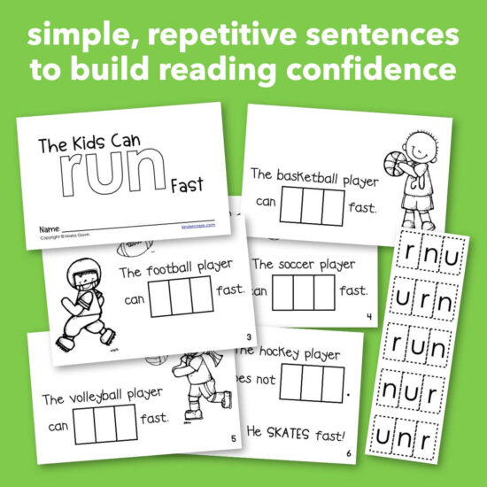 Emergent Reader for Sight Word RUN: "The Kids Can Run Fast" Sight Word ...