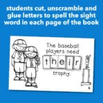Sport Theme Emergent Reader for Sight Word THEIR "The Players Need ...