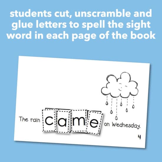 Weather Theme Emergent Reader for Sight Word CAME: "The Weather Came ...