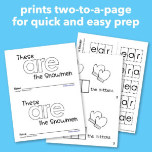 January Sight Word Book "These ARE the Snowmen" Winter Emergent Reader ...