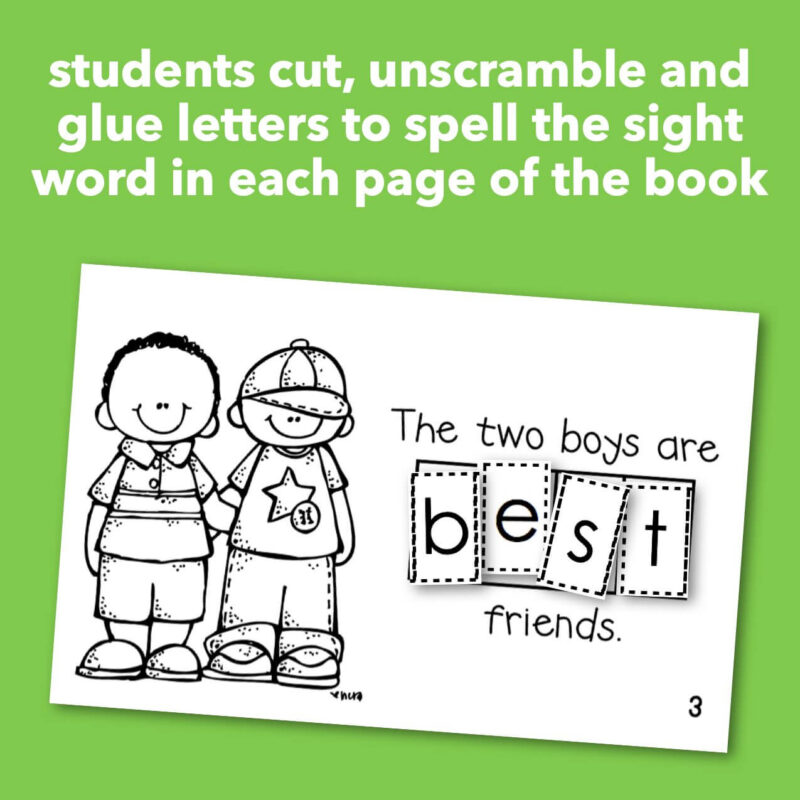 "They are BEST Friends" Interactive Sight Word Reader - Kinder Craze