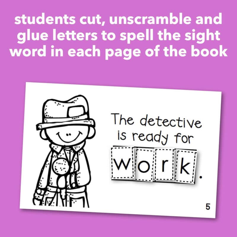 "They are Ready for Work" Interactive Sight Word Reader - Kinder Craze